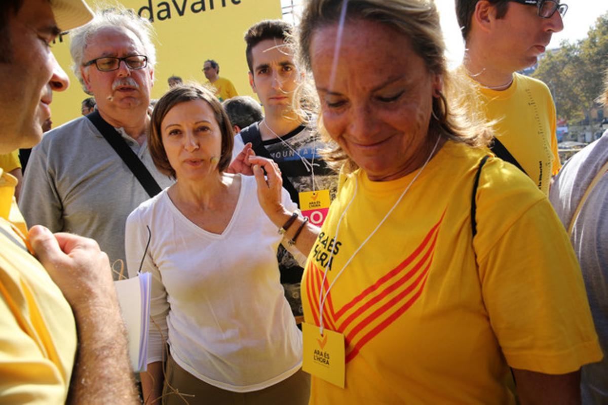 Forcadell a Mas: "Si convoca elecciones tendrá nuestro apoyo al 9-N"