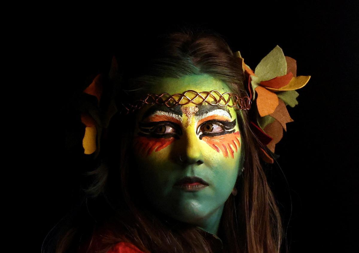 Festival del fuego de Samhuinn en Holyrood Park en Edimburgo, Escocia ...