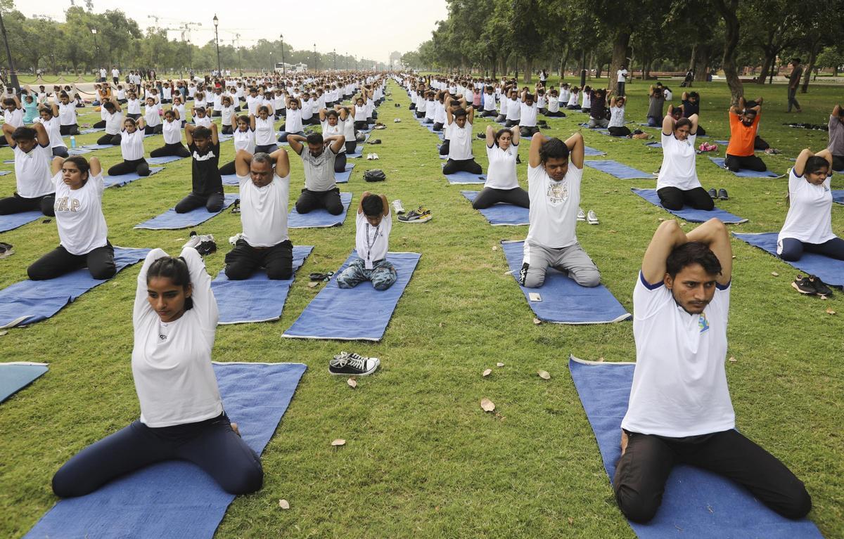 Día Internacional del Yoga en la India | FOTOS