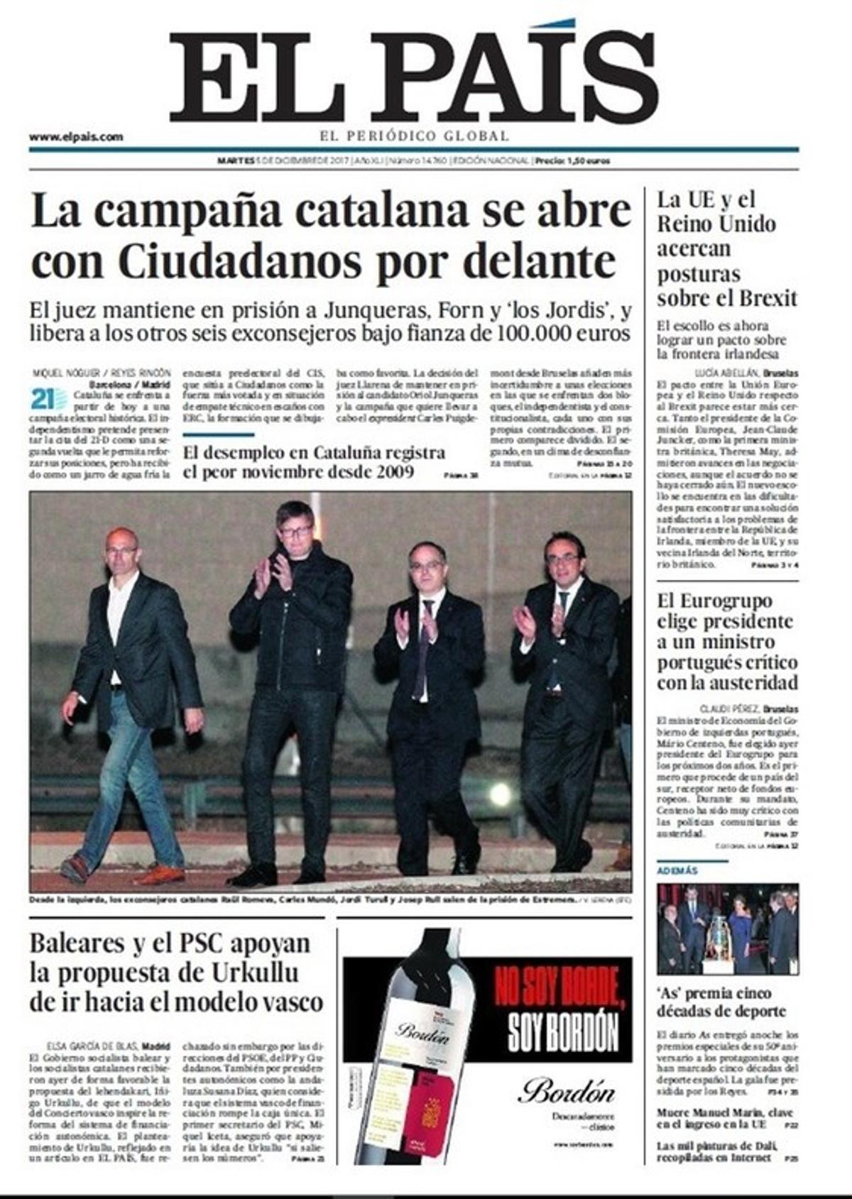 Prensa hoy: Los diarios de Madrid ven posible el cambio en Catalunya