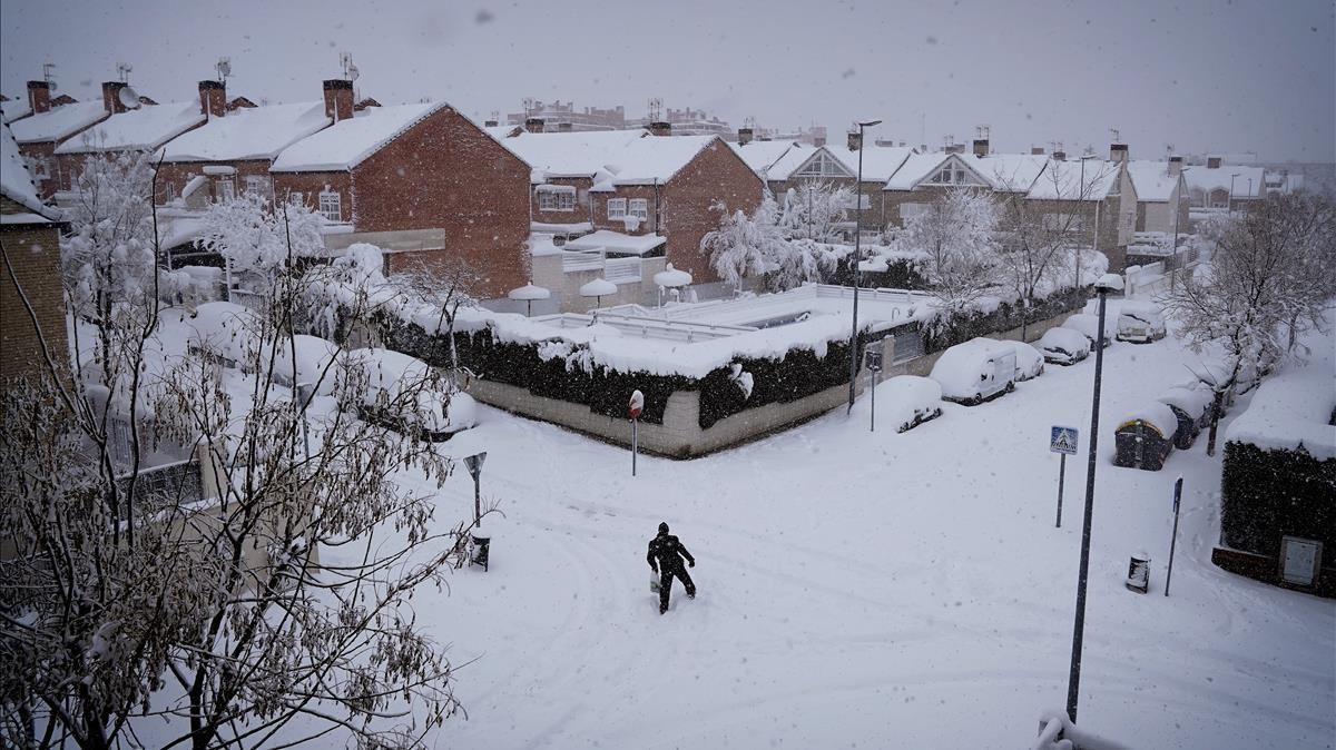 La nevada Filomena en España, en imágenes