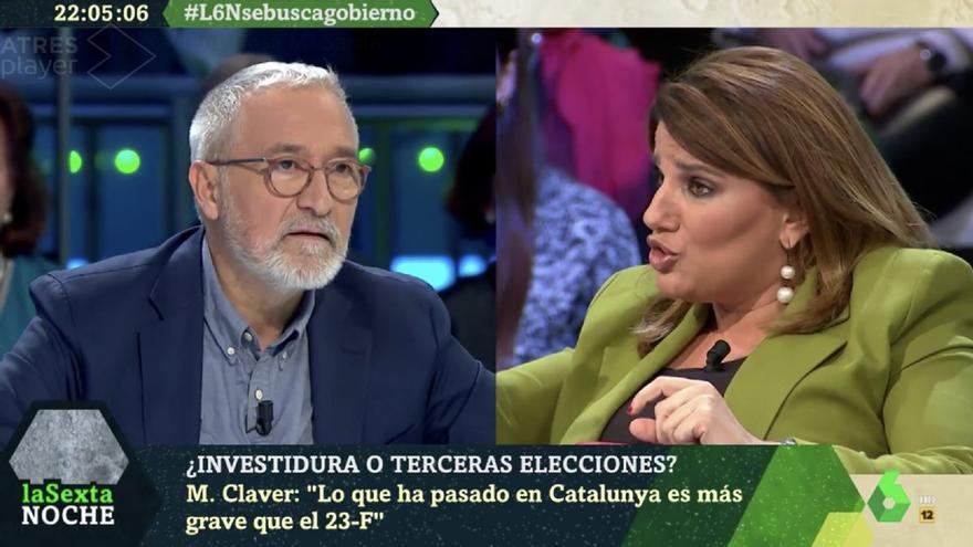 Tenso cruce de palabras entre Xavier Sardà y María Claver: "¡Nena, que ...