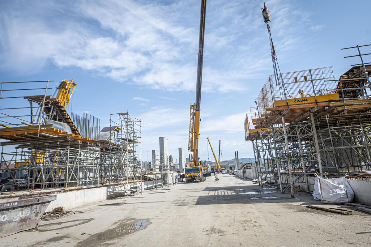 Estado de las obras de la estación de La Sagrera