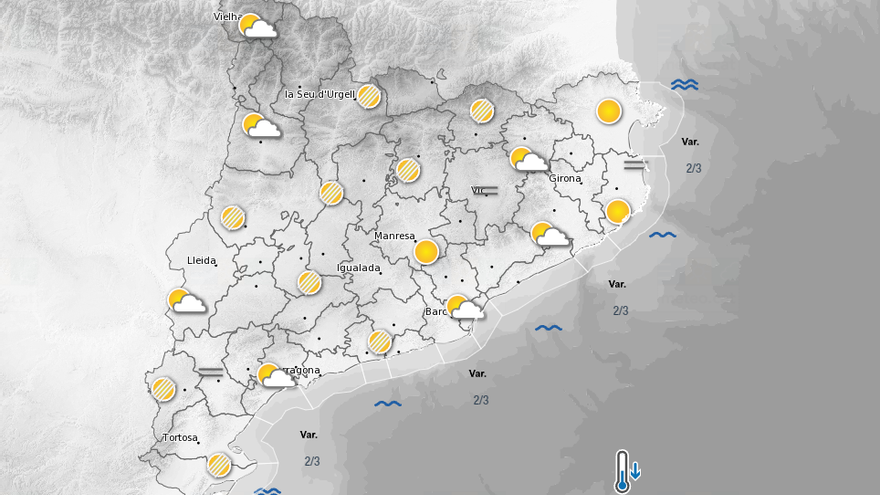 Tiempo Cataluña: menos lluvia, suben las temperaturas