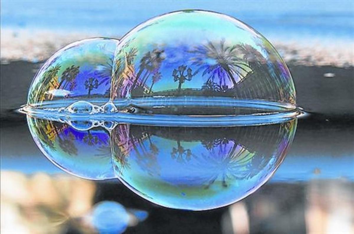 Fotografías y muchas burbujas