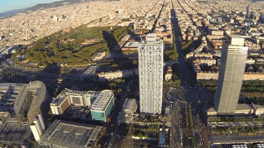 El 'skyline' de Barcelona, a vista de 'drone'