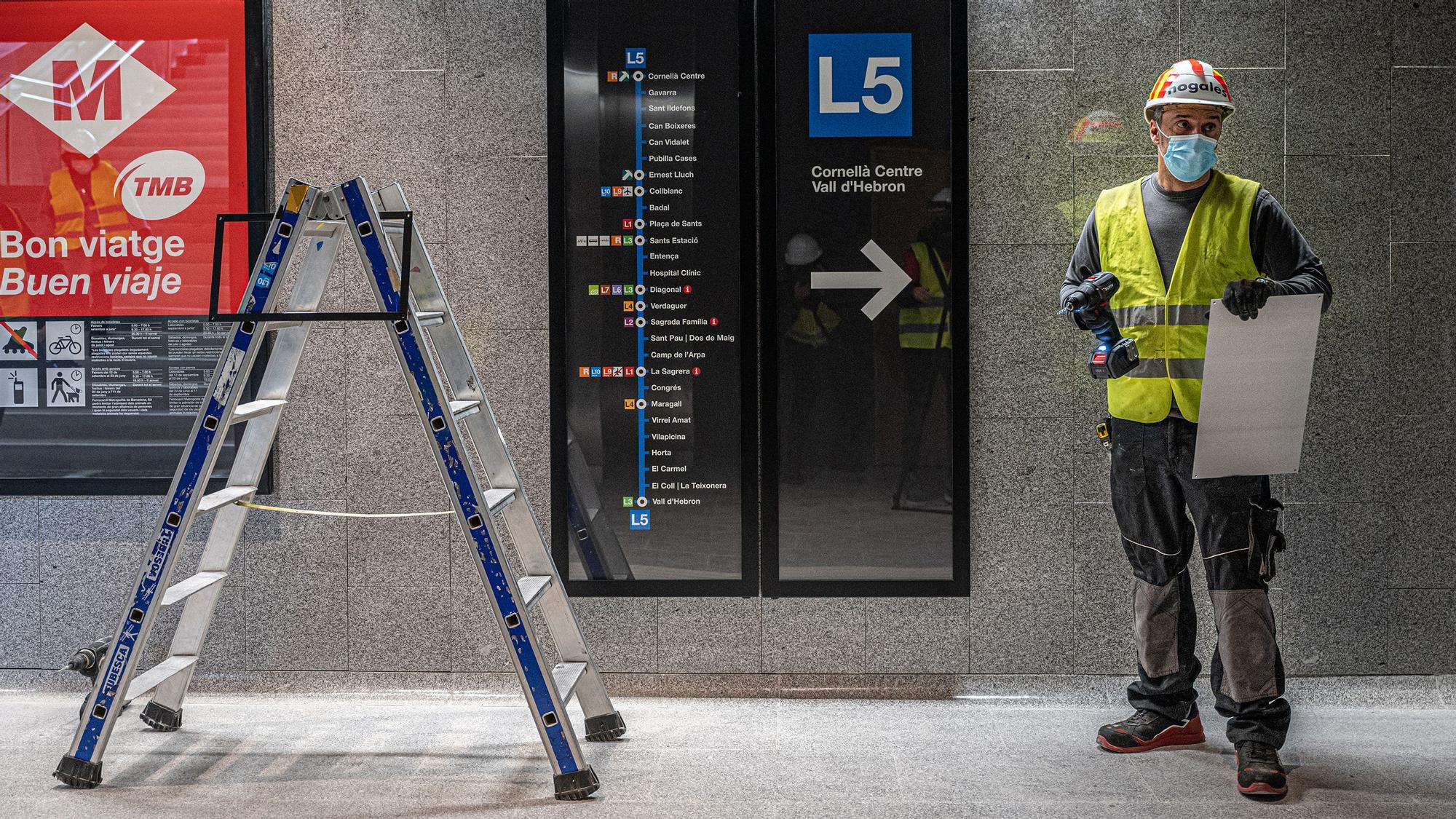 La parada de metro de Ernest Lluch de la L5 se abrirá en julio