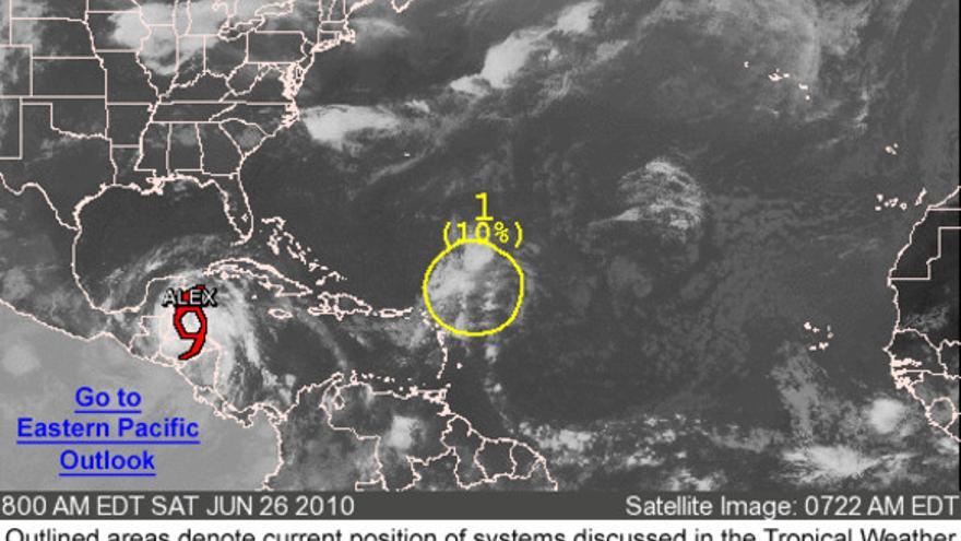 La tormenta tropical 'Alex' se dirige a la península de Yucatán y Belice