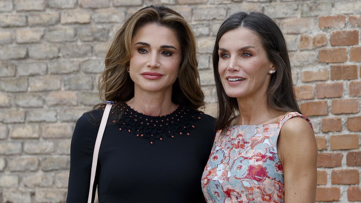 Letizia y Rania de Jordania, encuentro en Madrid | FOTOS