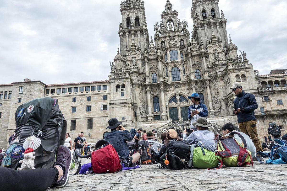 Peregrinos camino de Santiago