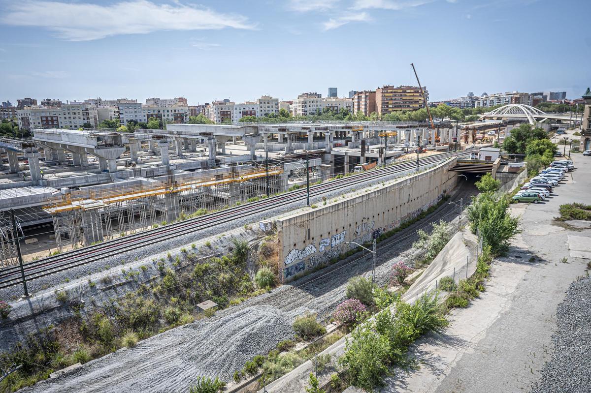 Estado de las obras de la estación de La Sagrera
