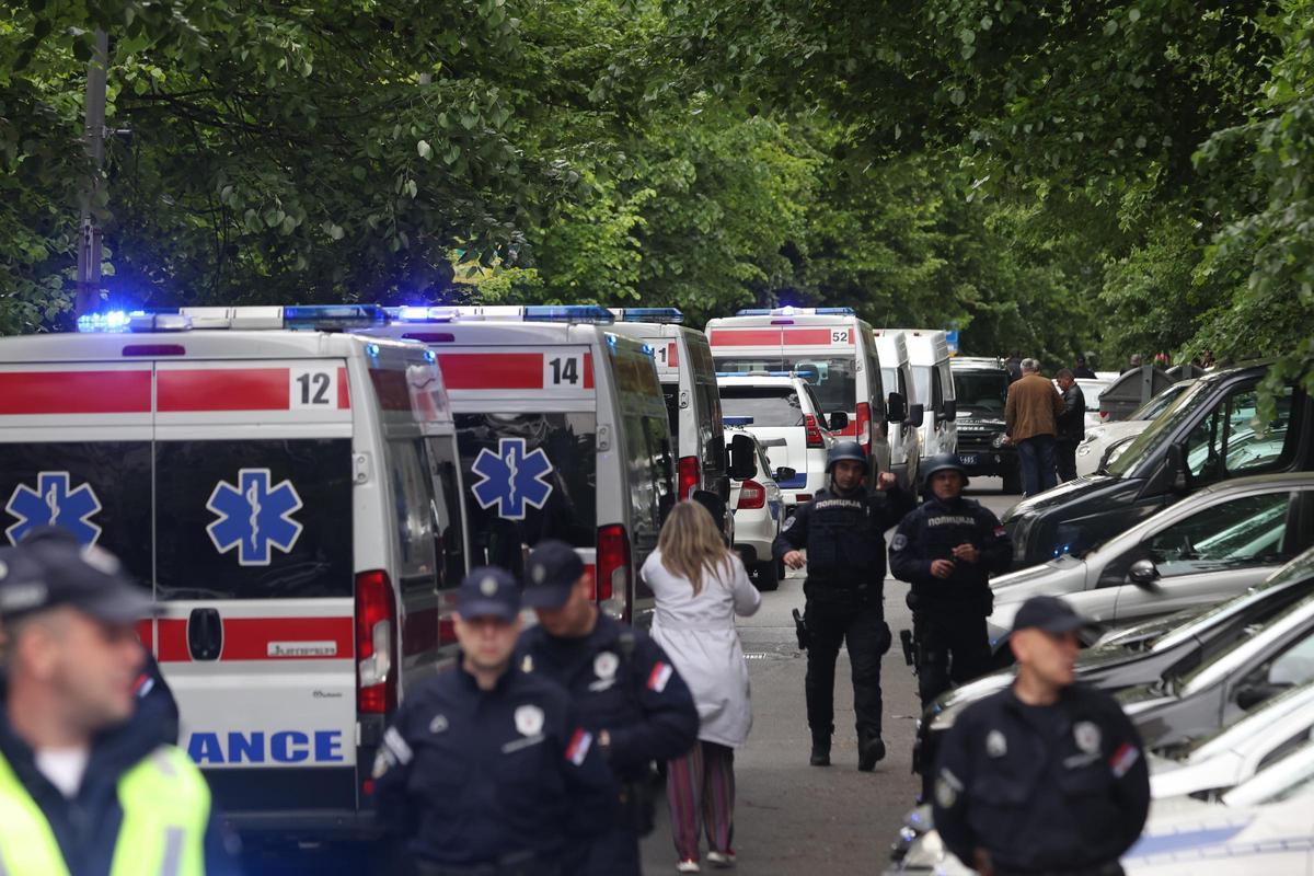 Masacre en una escuela de Belgrado | FOTOS