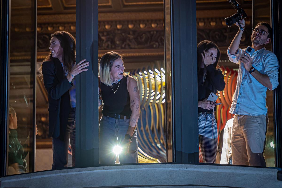 Las futbolistas del F.C. Bacelona Aitana Bonmatí, Mapi León e Ingrid ...