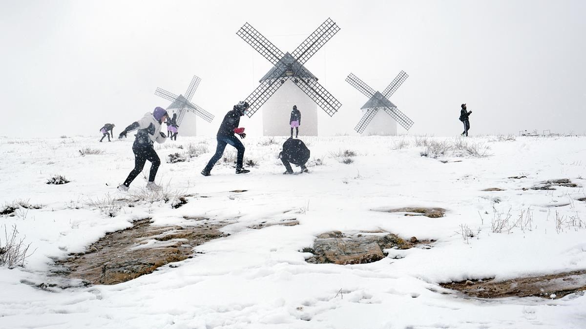 'Filomena' congela con nieve, viento y frío a 45 provincias