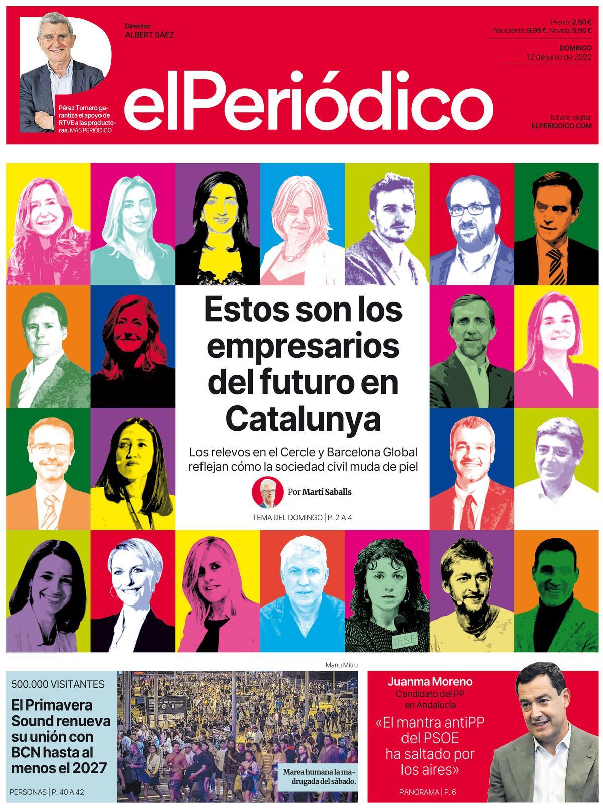 La portada de EL PERIÓICO del 12 de junio de 2022
