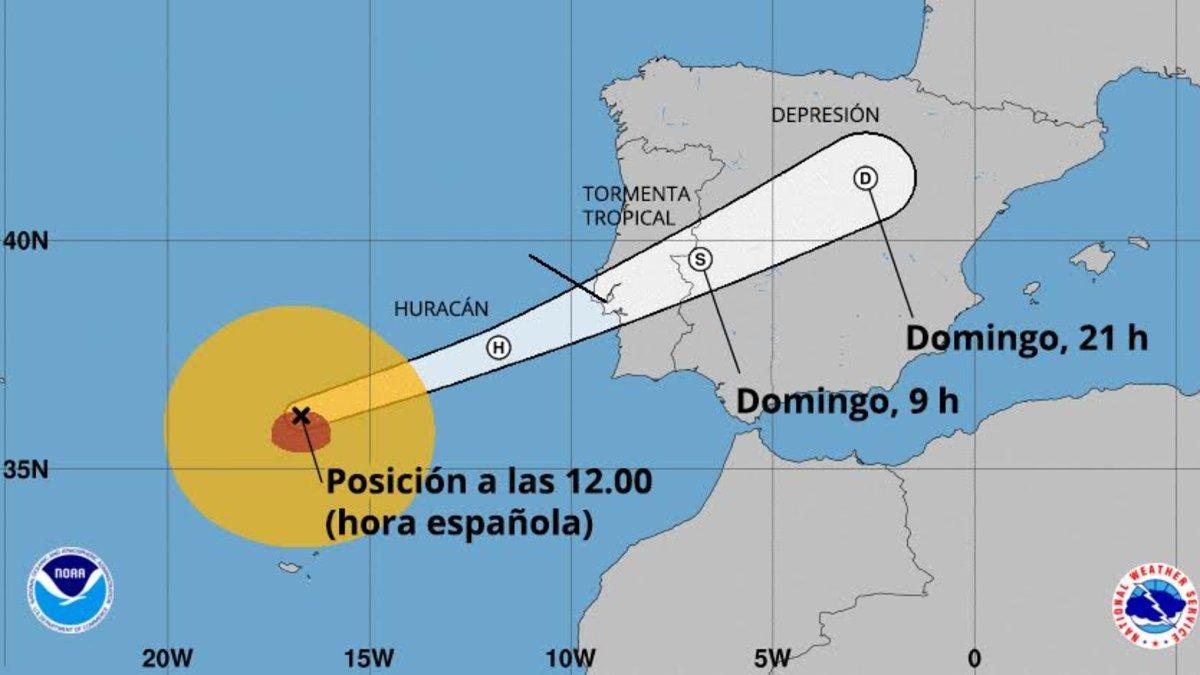 El huracán 'Leslie' se aproxima a Europa