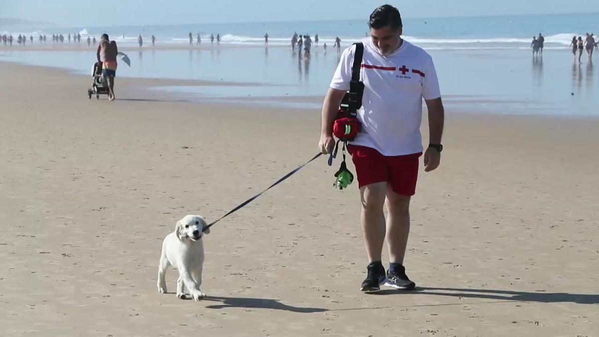 Chui, el primer socorrista de la Cruz Roja, en la playa de La Barrosa ...
